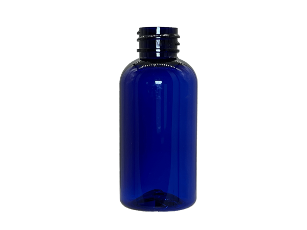1 oz 20-410 Blue PET Boston Round - Bay Area Bottles