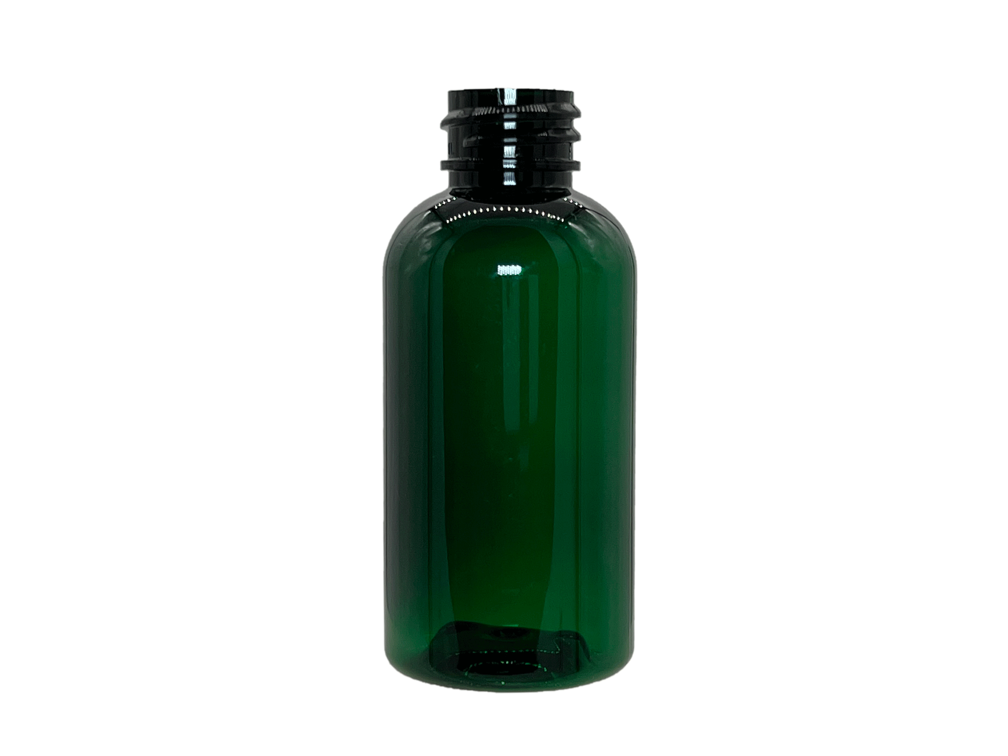 1 oz 20-410 Green PET Boston Round - Bay Area Bottles