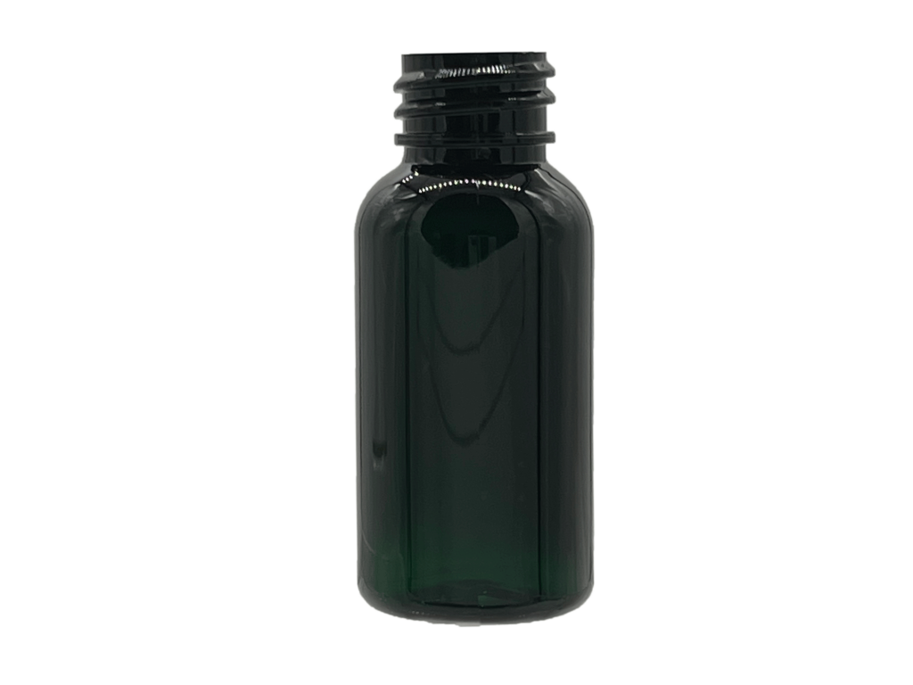 1 oz 20-410 Green PET Imperial Round - Bay Area Bottles