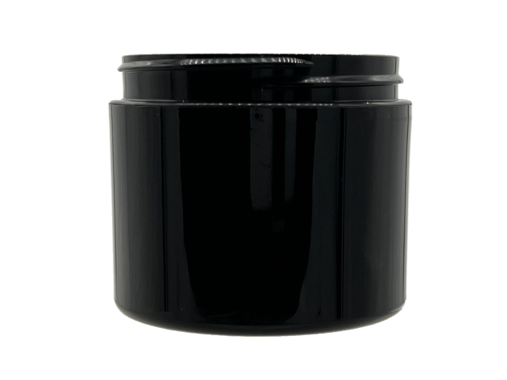 12 oz 89-400 Black PP Double Wall Straight Base Jar - Bay Area Bottles