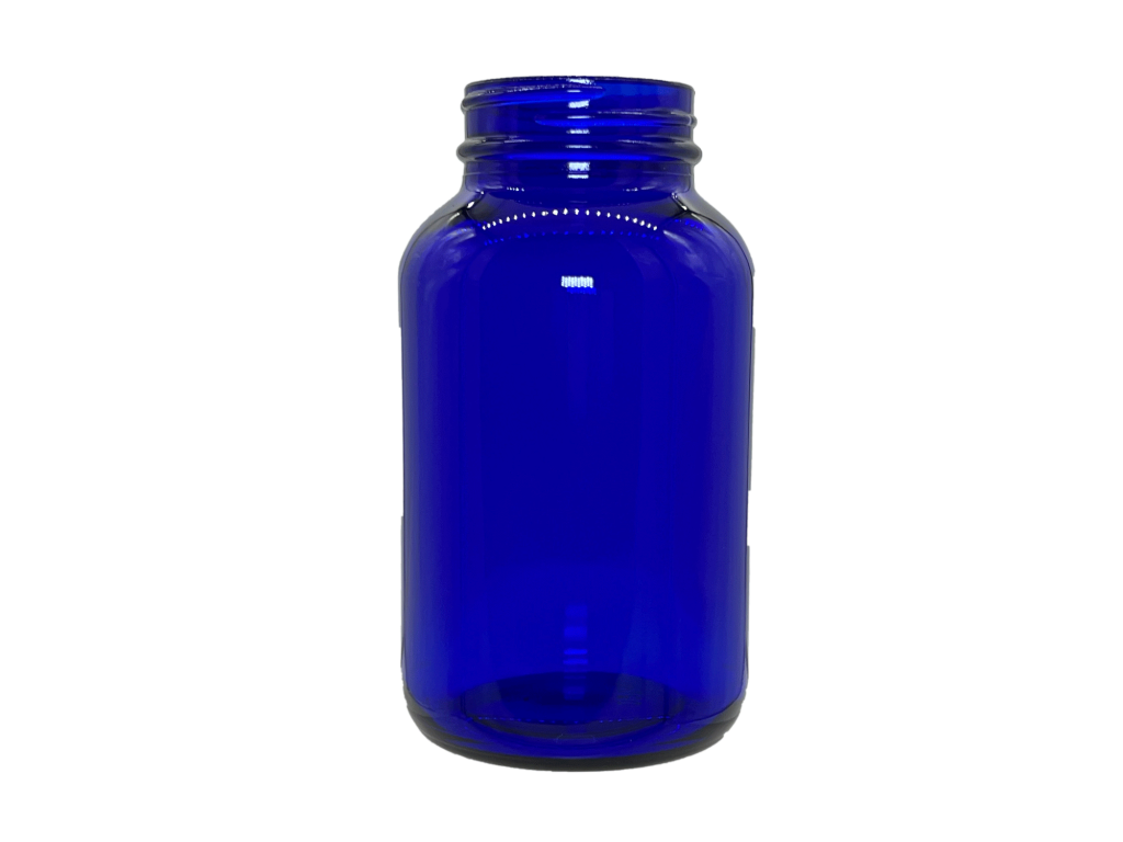 120 cc 38-400 Blue Glass Packer Bottle - Bay Area Bottles