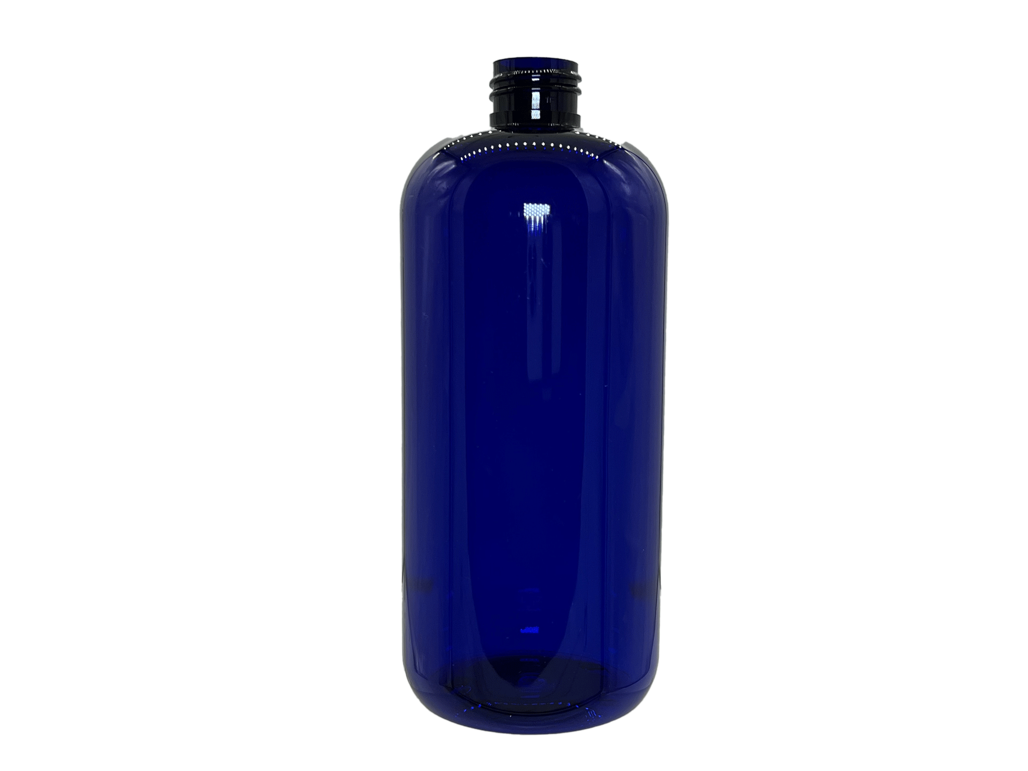 16 oz 24-410 Blue PET Boston Round - Bay Area Bottles
