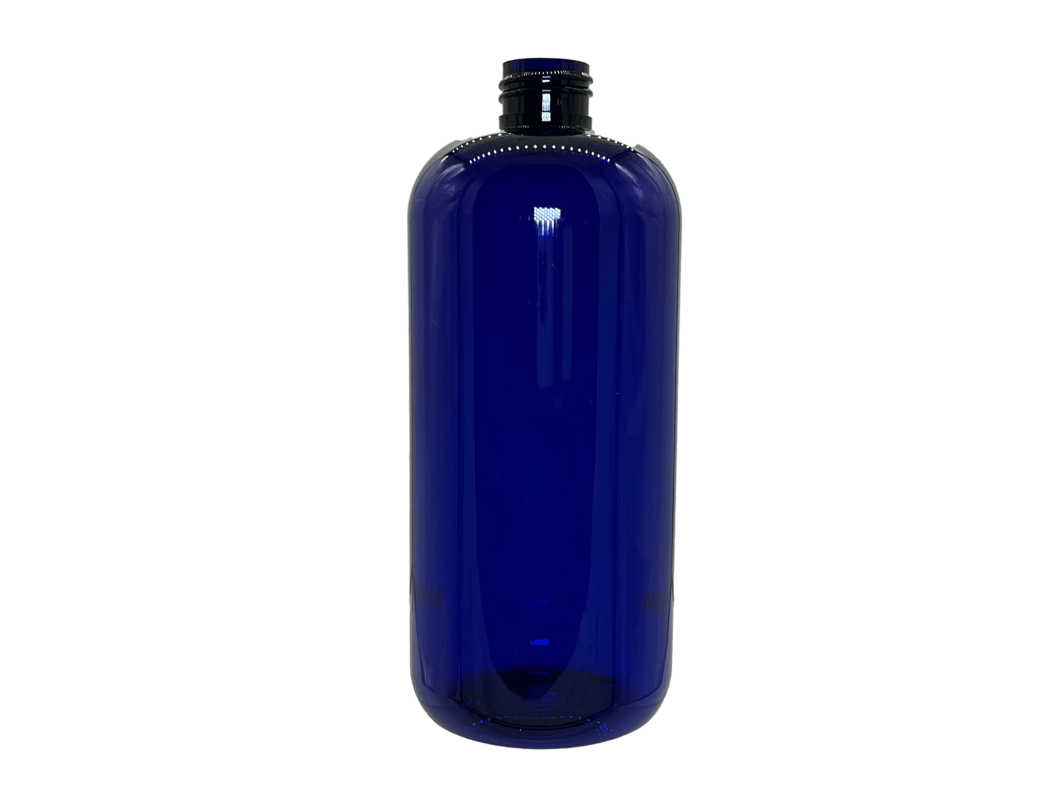 16 oz 28-410 Blue PET Boston Round - Bay Area Bottles