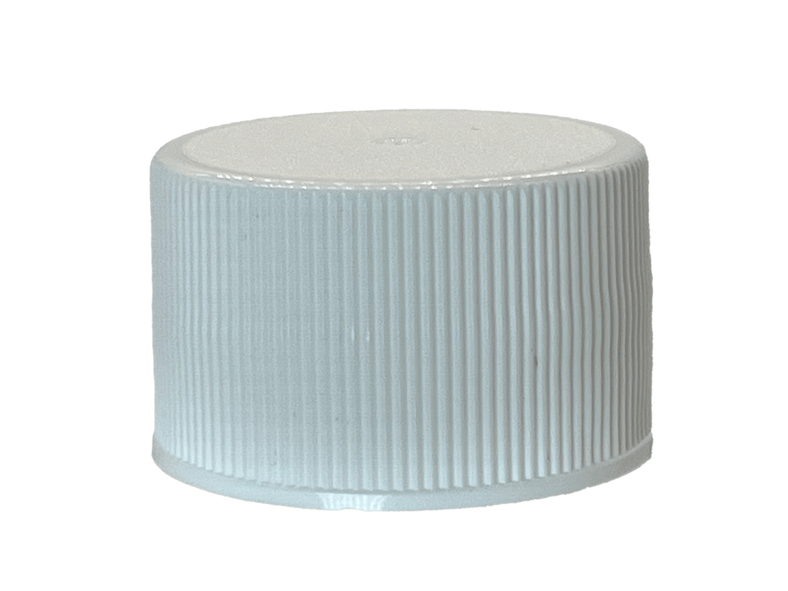 18-410 Ribbed White Continuous Thread Cap Heat Induction Seal (HS ...