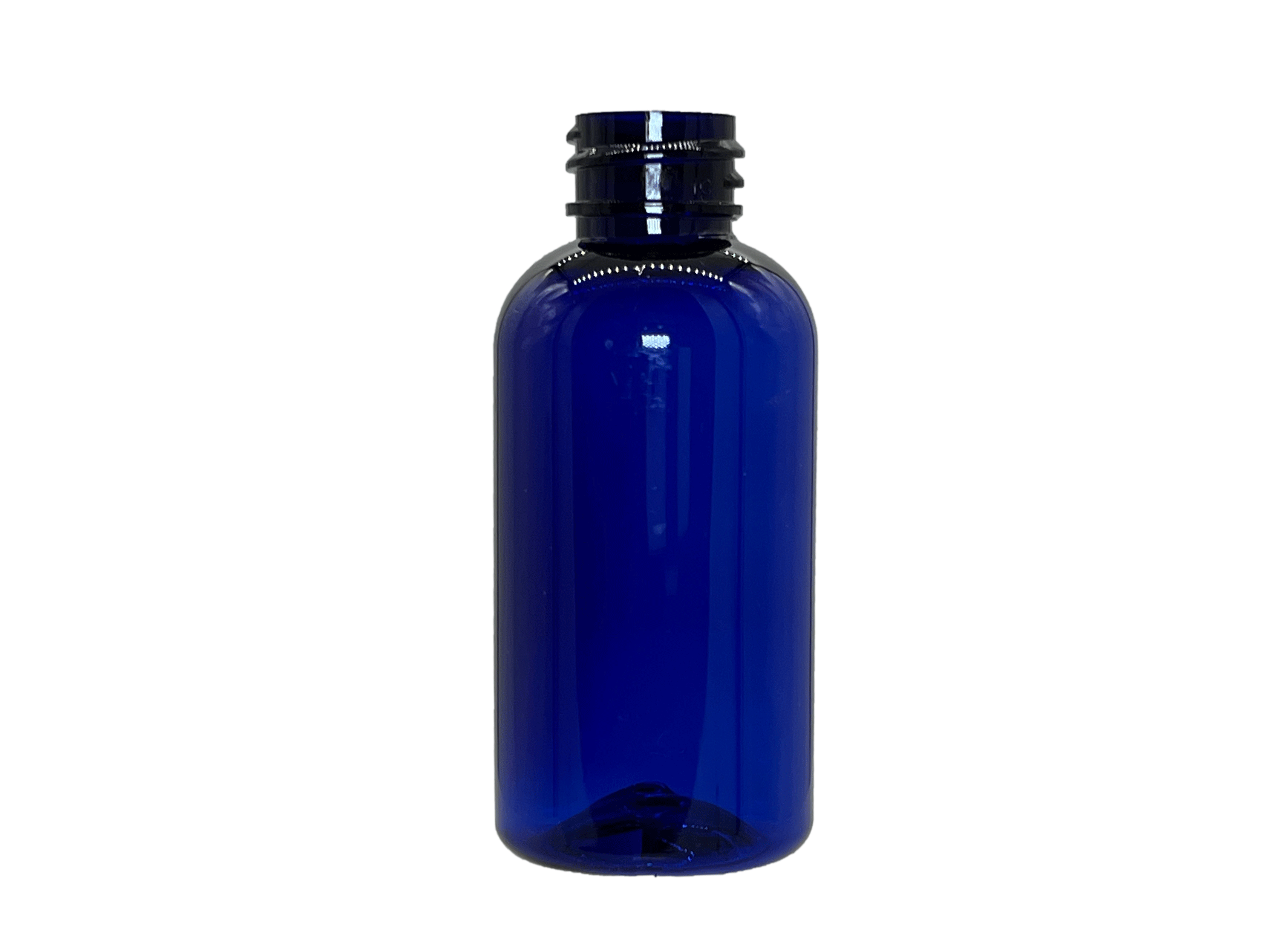 2 oz 20-410 Blue PET Boston Round - Bay Area Bottles