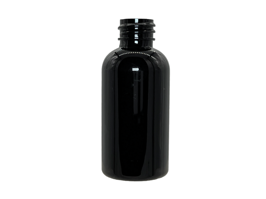 2 oz 20-410 Dark Amber PET Boston Round - Bay Area Bottles