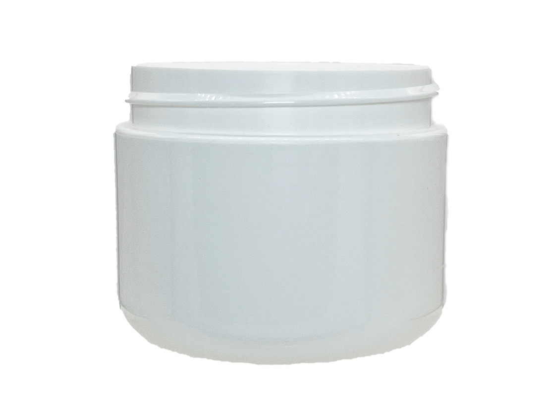2 oz 70-400 White PP Double Wall Round Base Jar - Bay Area Bottles