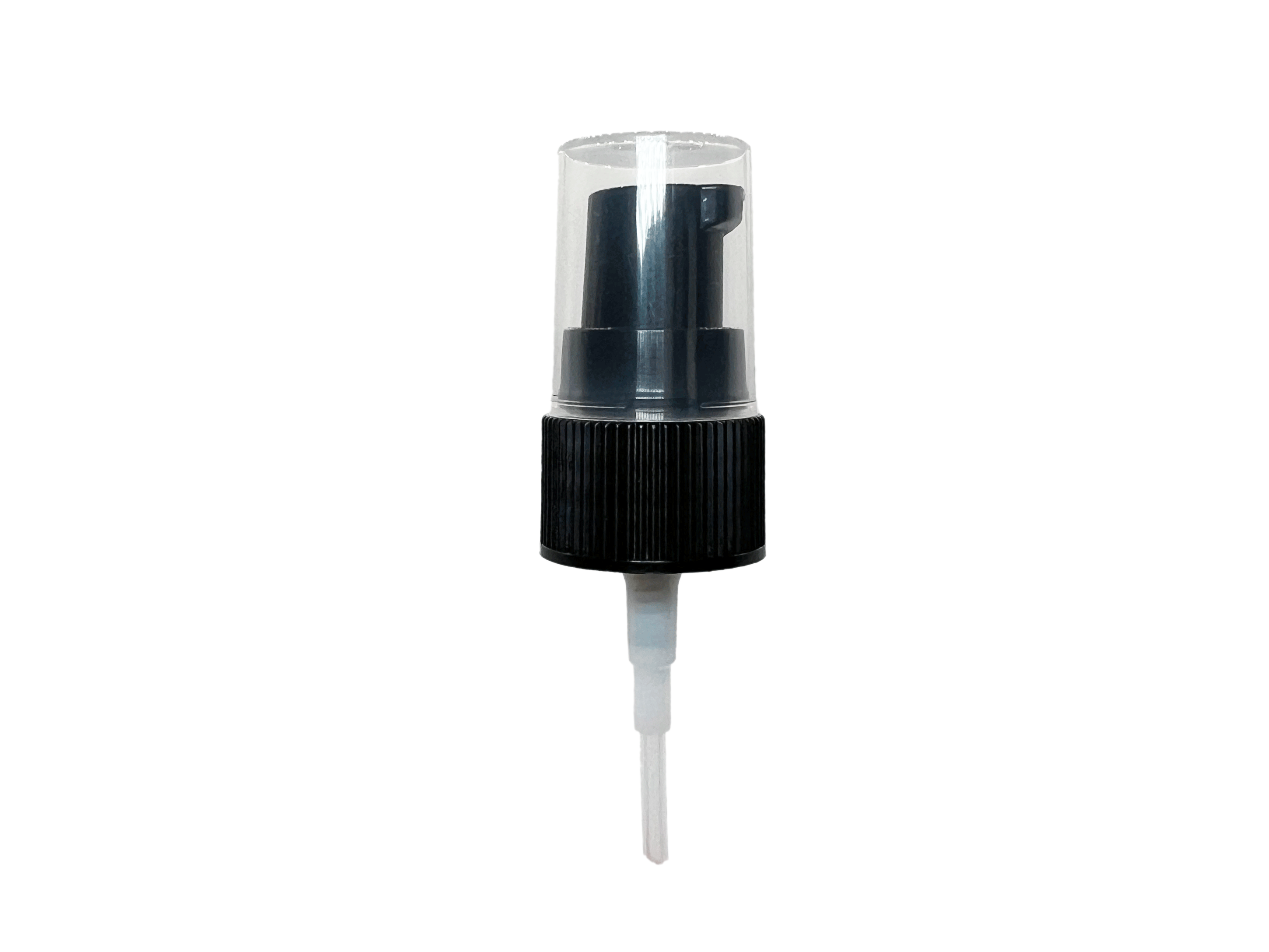 20-410 Ribbed Black Cosmetic Treatment Pump - Bay Area Bottles
