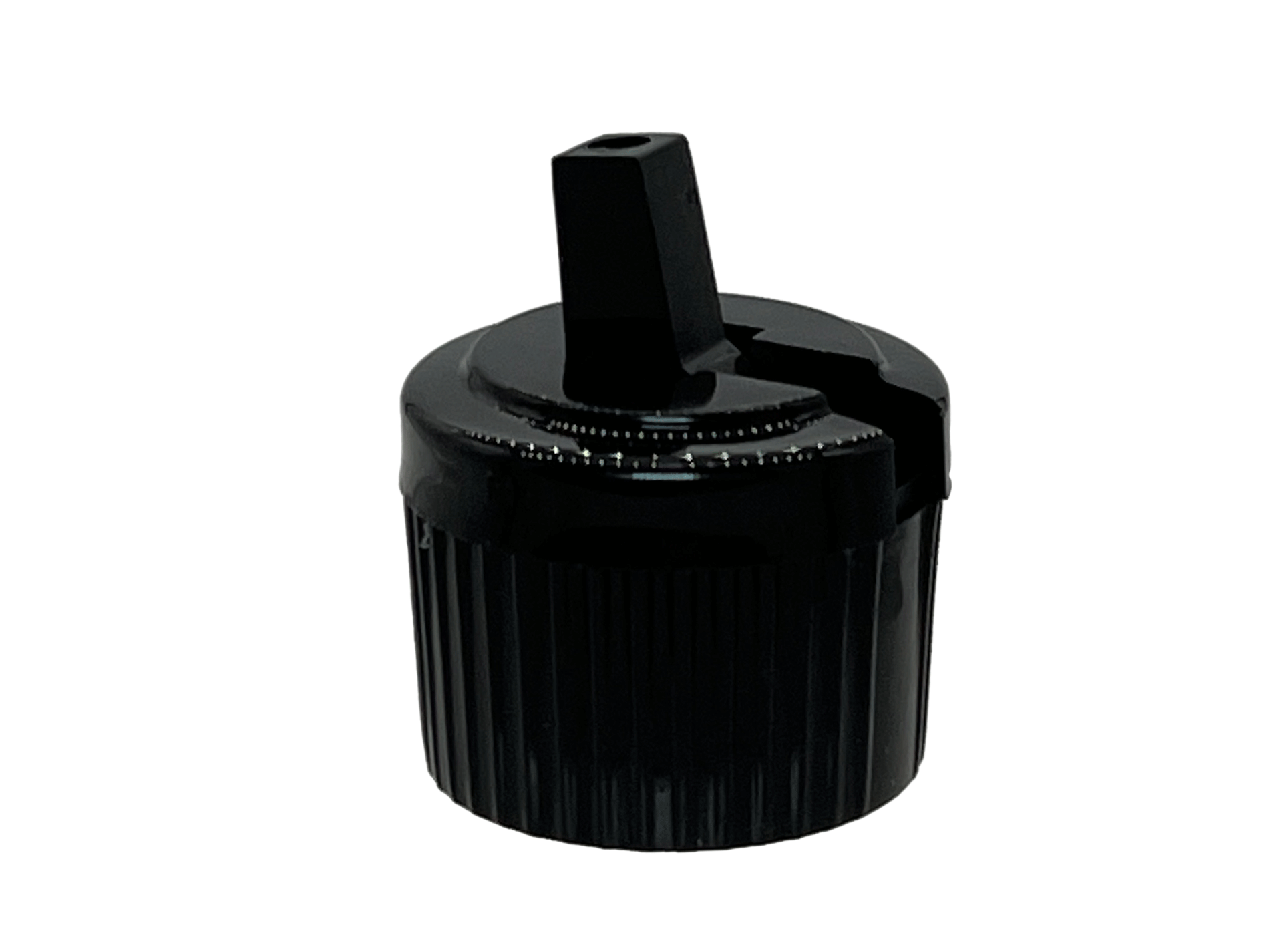 20-410 Ribbed Black Spouted Cap Pressure Sensitive (PS) Liner - Bay ...