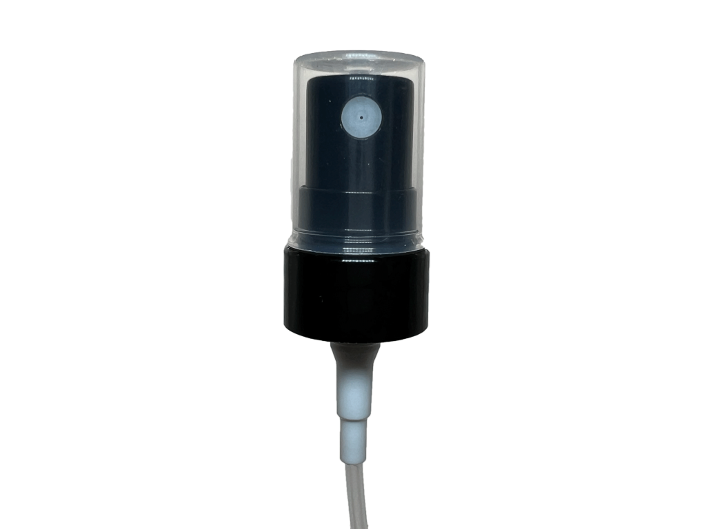 24-410 Smooth Black Fine Mist Sprayer for Bottles | Bay Area Bottles