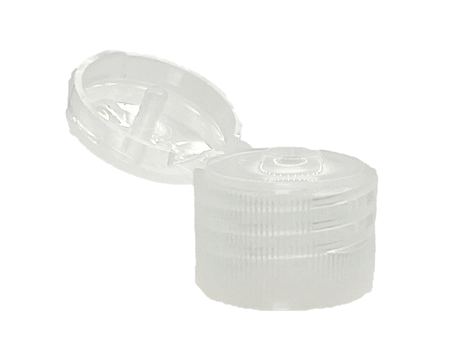 28-410 Ribbed Natural Flip Top Cap Pressure Sensitive (PS) Liner - Bay ...