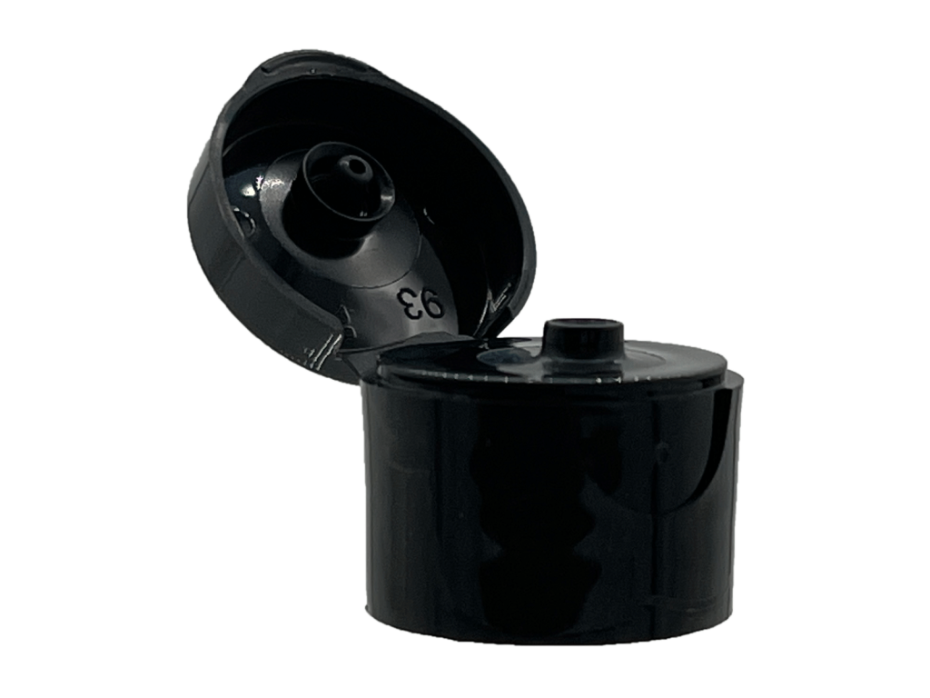 28-410 Smooth Black Flip Top Cap Heat Induction Seal (HS) Liner - Bay ...