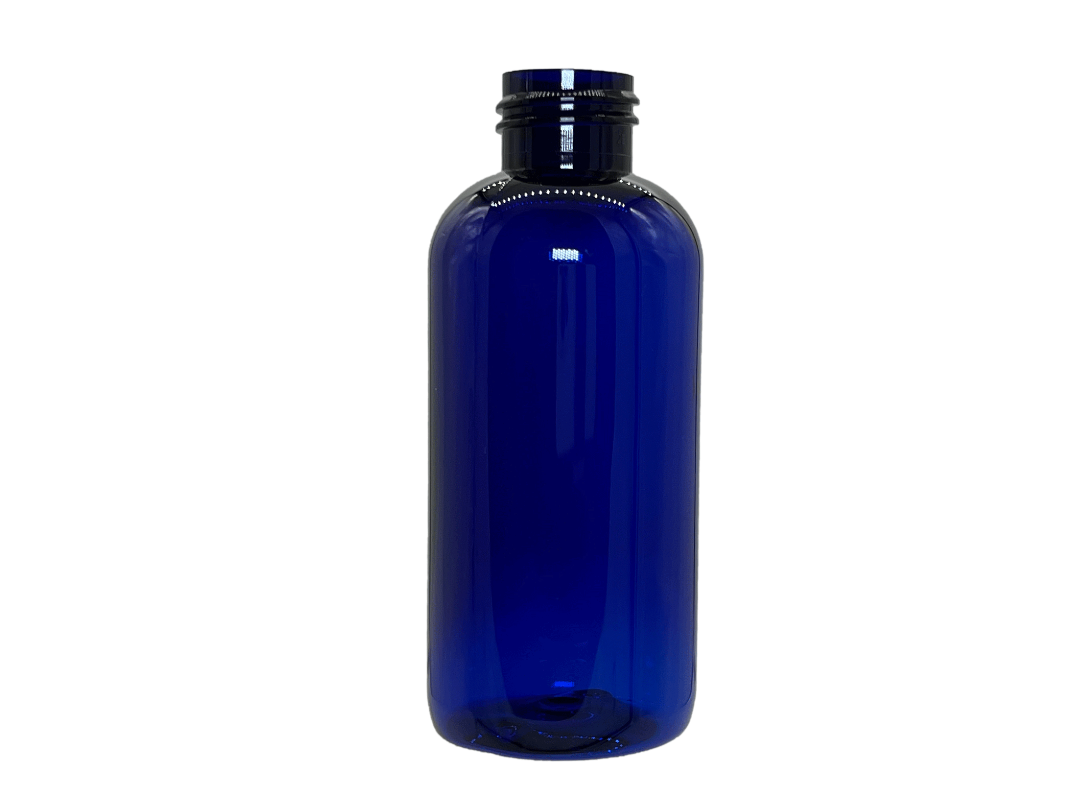 4 oz 24-410 Blue PET Boston Round - Bay Area Bottles