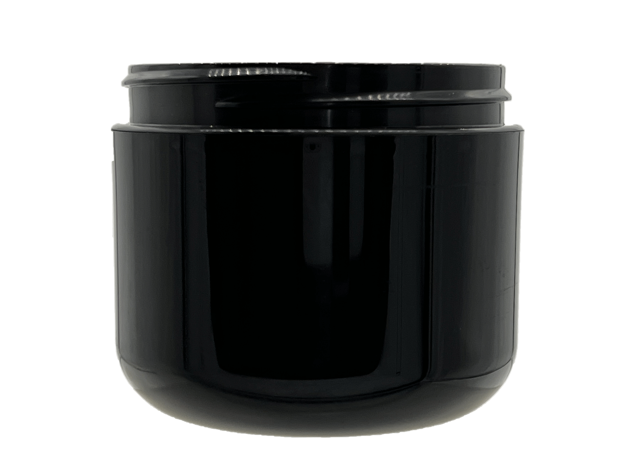 4 oz 89-400 Black PP Double Wall Round Base Jar - Bay Area Bottles