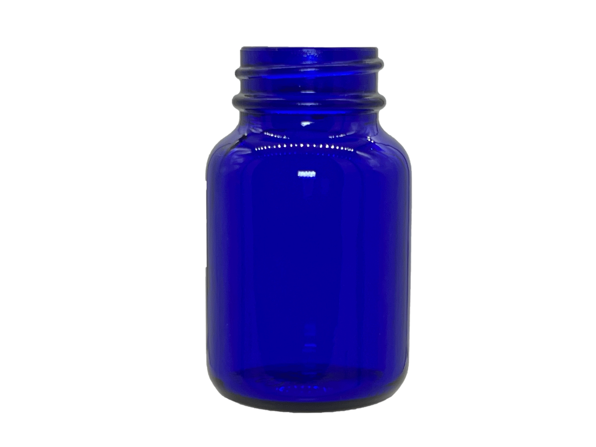 75 cc 38-400 Blue Glass Packer Bottle - Bay Area Bottles