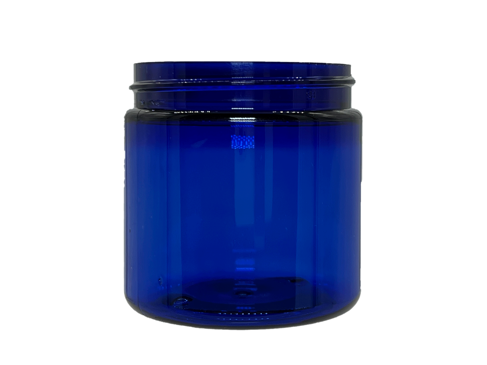 8 oz 100-400 Blue PET Single Wall Jar - Bay Area Bottles