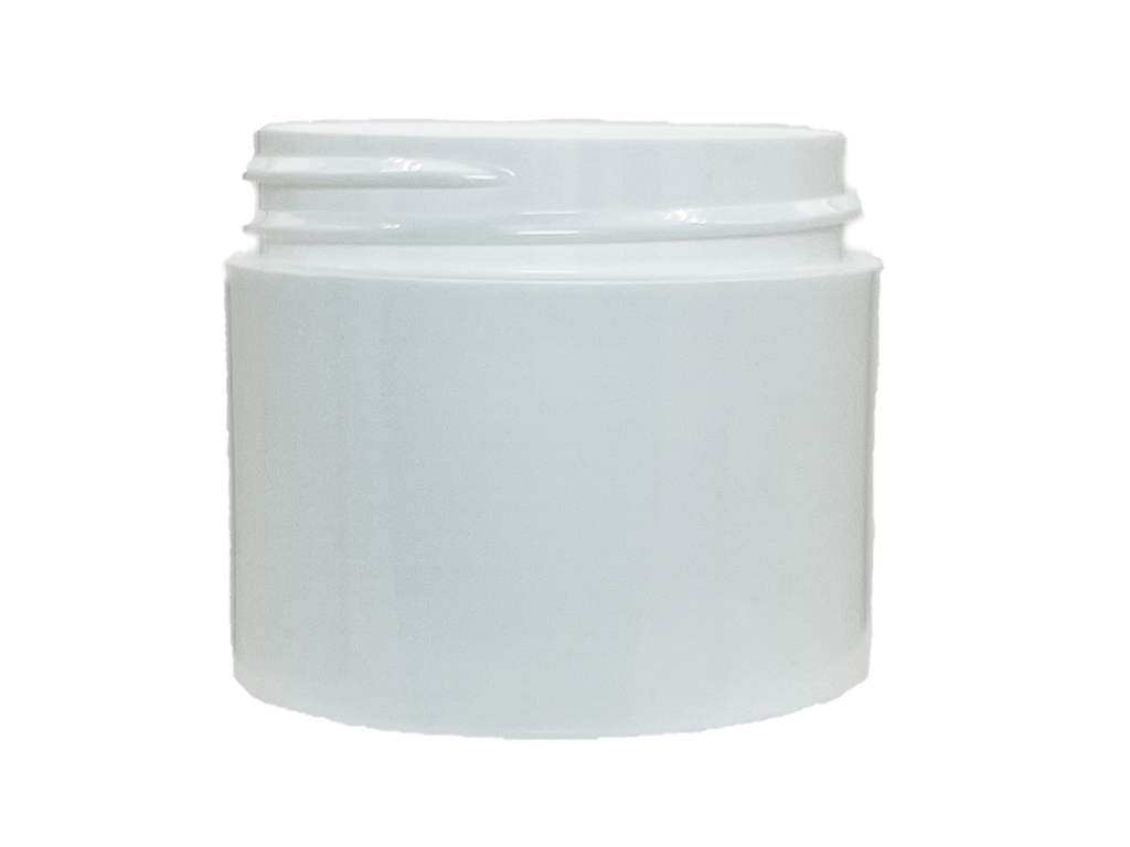 8 oz 89-400 White PP Double Wall Straight Base Jar - Bay Area Bottles