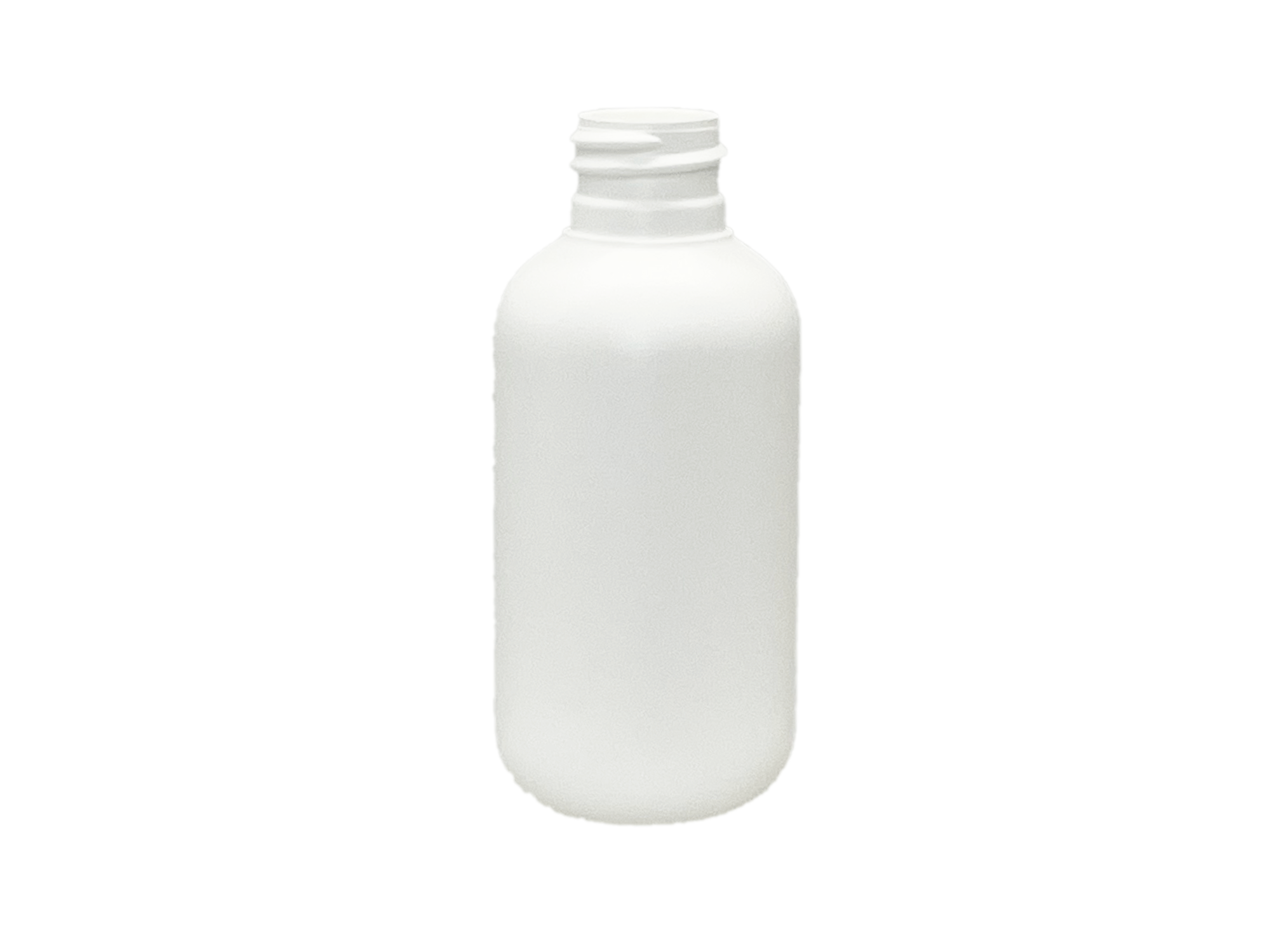 12 oz 28-410 White HDPE Boston Round - Bay Area Bottles
