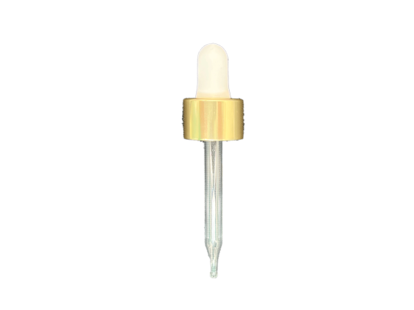 24-400 Metal Overshell Shiny Gold Dropper - Bay Area Bottles