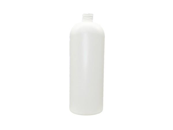 32 oz 28-410 White HDPE Boston Round - Bay Area Bottles