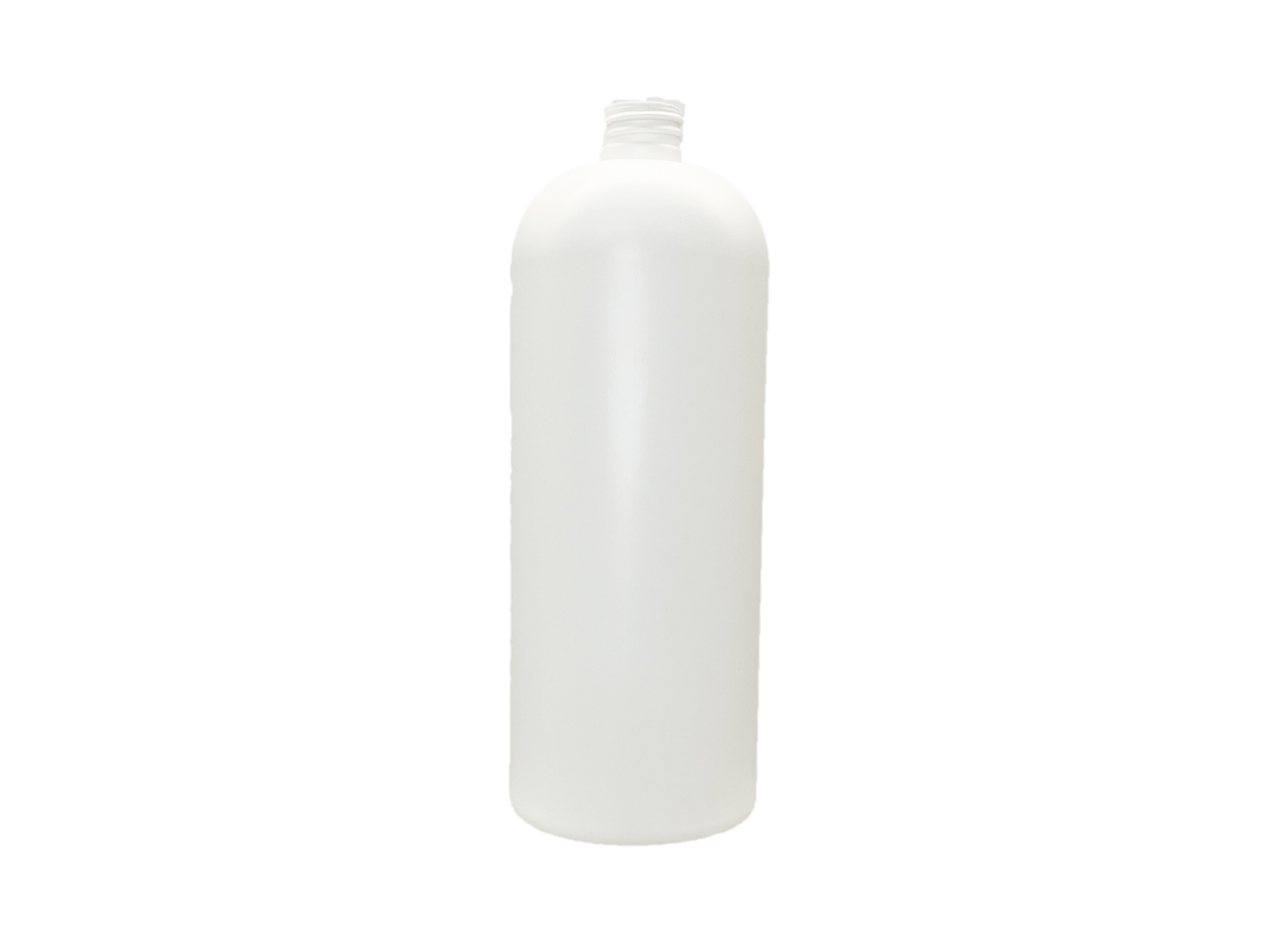 32 oz 28-410 White HDPE Boston Round - Bay Area Bottles